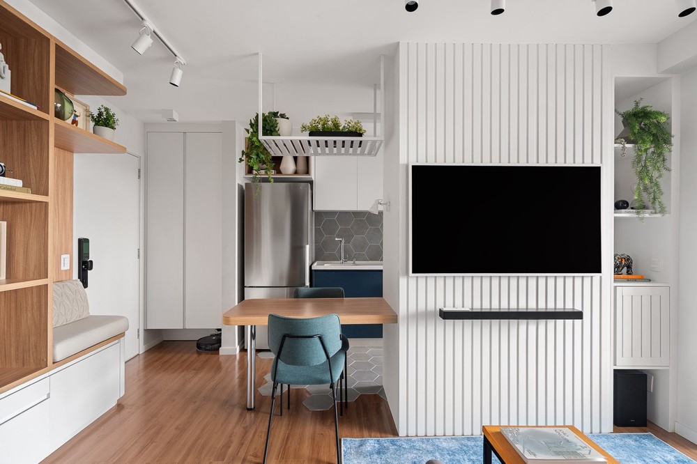 Inspiração de sala com painel ripado: 10 ideias elegantes que fogem do ...