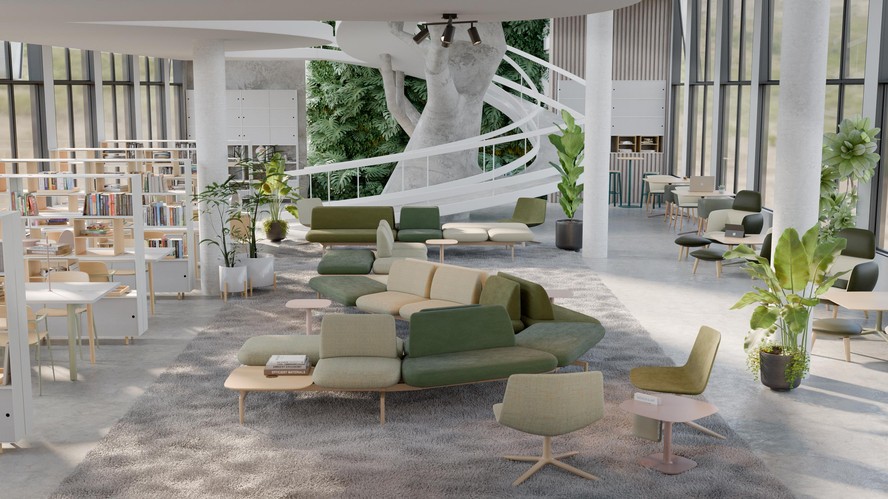 Maxdesign explora cores e formatos ao apresentar mobiliário no Salão do Móvel de Milão