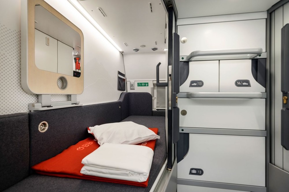Trens noturnos na Europa têm 'cabine cápsula' para viajantes individuais