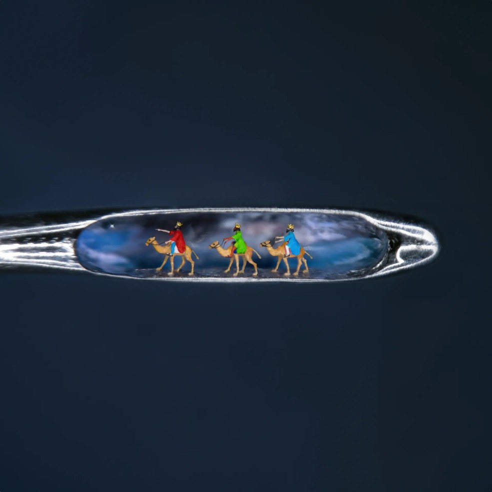 As menores esculturas do mundo cabem no buraco de uma agulha