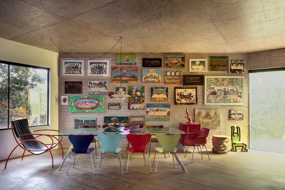 A casa do colecionador Beto Cocenza, projetada por Ruy Ohtake, no ...